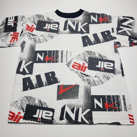 Unbranded | Shirts | Vintage Nike Air Bootleg Swoosh Aop Shirt Mens ...